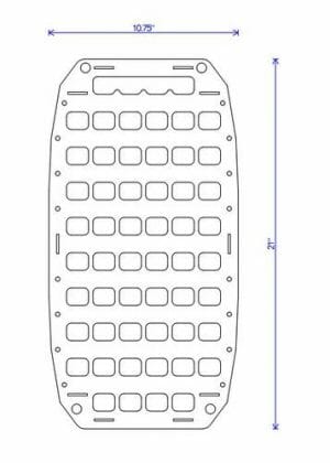 Molle Panel Backpack Insert 10.75 x21 RMP | Organizer Tactical Gear